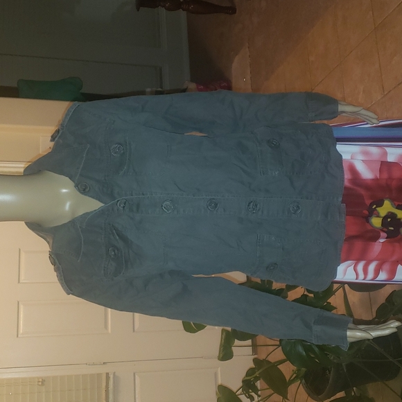 CAbi | Jackets & Coats | Cabi M 493 Collared Military Jacket Safari ...
